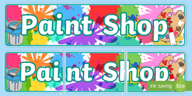 Paint Shop Role Play Display Banner (teacher made)