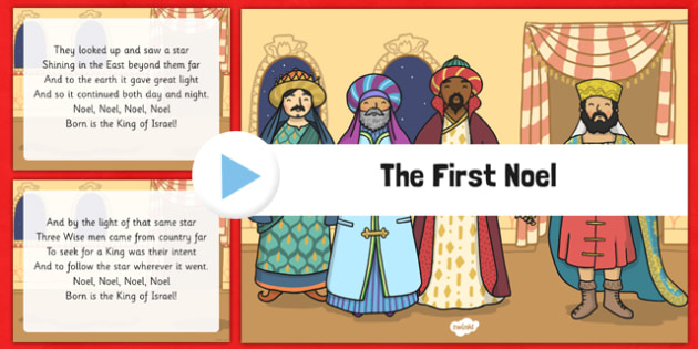 The First Noel Christmas Carol Lyrics PowerPoint - the first noel ...