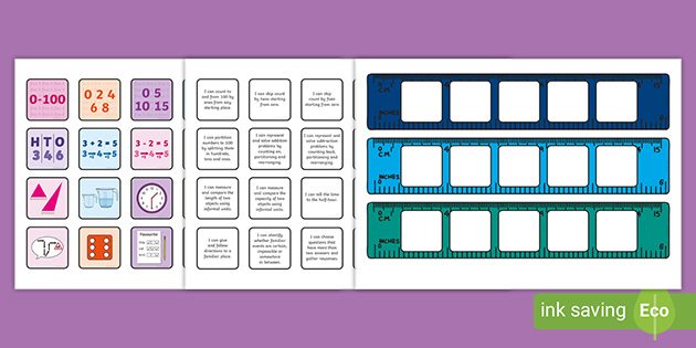 Year 1 Maths Ruler Goals Checklist