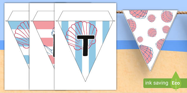 THE SEASIDE Bunting with Patterns (teacher made)