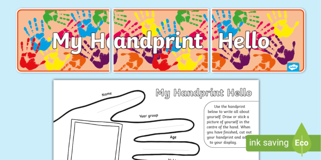 Back to School Handprint Profile Display Pack - Twinkl