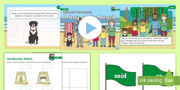 Phonics Lesson 4 Adjacent Consonants - Primary Resources