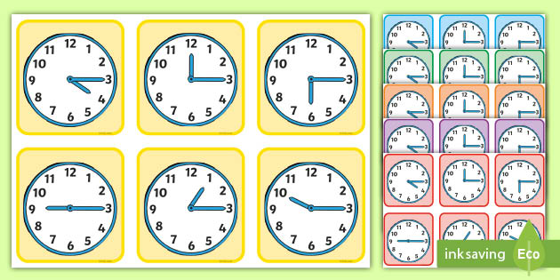 Quarter Past Time Matching Cards Activity (teacher made)