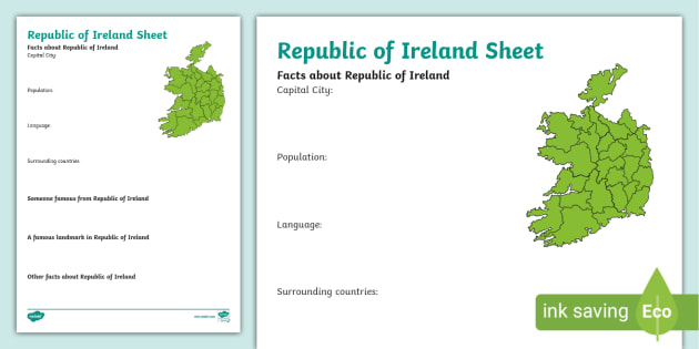 Republic of Ireland Factsheet Writing Template