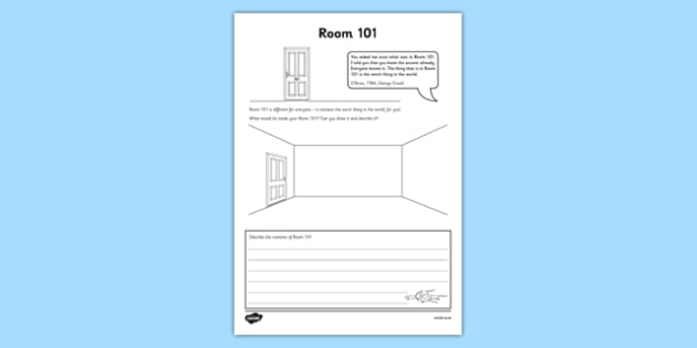 Room 101 Write and Draw Your Worst Thing Worksheet / Worksheet