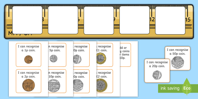 CfE Early Level Money Ruler Display Target Cards