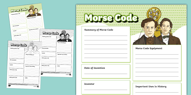 Morse Code Technology • Twinkl.com.au