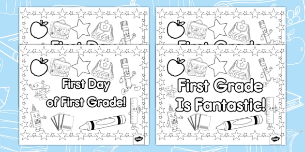 coloring sheets first grade