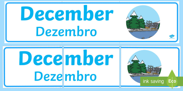 December Display Banner English/Portuguese - December Display Banner