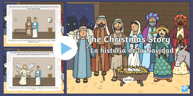 The Nativity Christmas Story PowerPoint English/Spanish