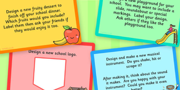 KS1 Design Technology Challenge Cards (teacher made)