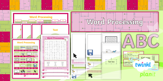 Computing: Word Processing: Additional Resources Year 4 Pack