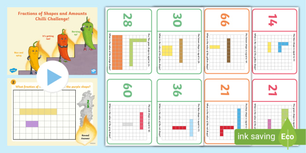 👉 KS2 Fractions of Shapes, amount Differentiated Activity Pack