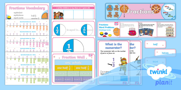Year 2 Number - Fractions Primary Resources - PlanIt Maths Year 2