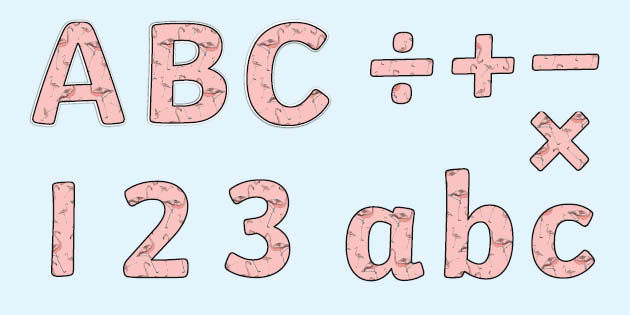 Flamingo Display Lettering (teacher made)