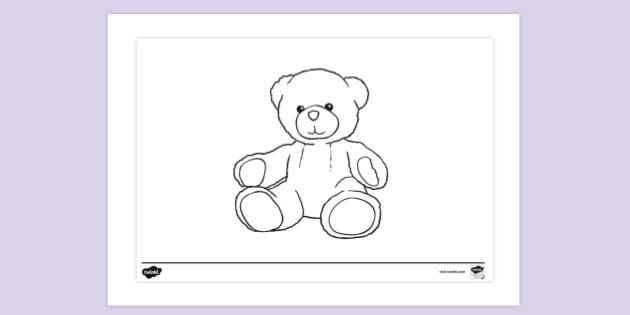 FREE! - Small Teddy Colouring Sheet | Colouring Sheets