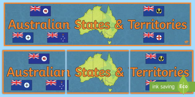 Geography Australian States and Territories Display Banner