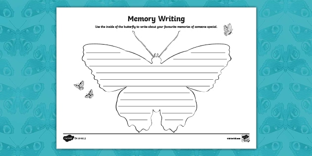 Memory Writing Butterfly Template (teacher made)