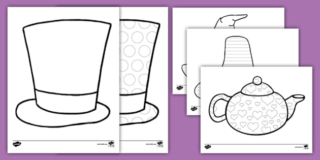 tea party printable coloring pages