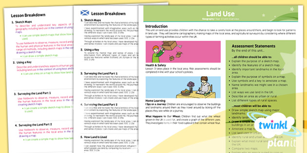 FREE! - Geography: Land Use LKS2 Planning Overview CfE