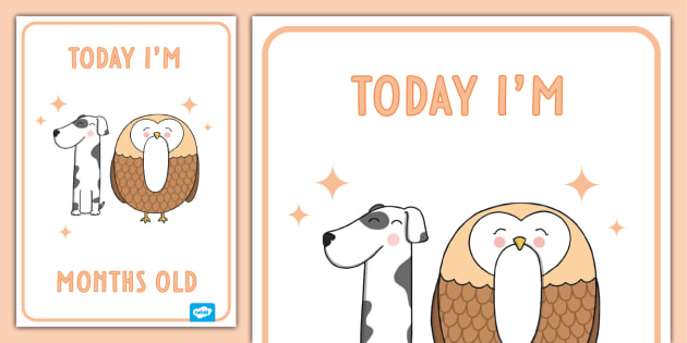 Today I'm 10 Months - Baby Milestone Poster (teacher made)