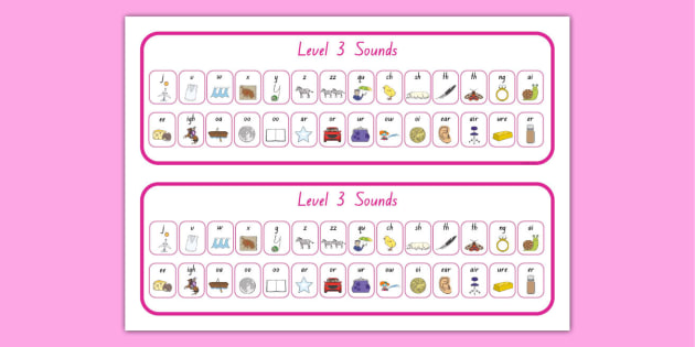 Level 3 Phonics Sounds Table Strip (teacher made)