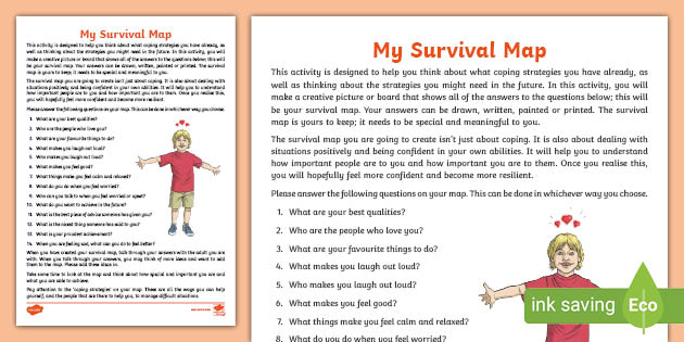 My Survival Map Worksheet (teacher made)