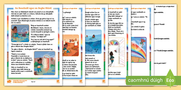 Boy and Rainbow Differentiated Comprehension Gaeilge