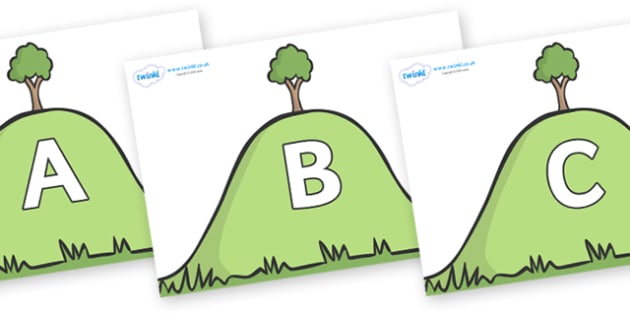 FREE! - A-Z Alphabet on Hills (teacher made)