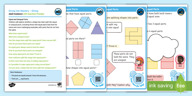 Unequal Parts Of A Whole Lesson: Equal Or Unequal Parts | KS1 Maths