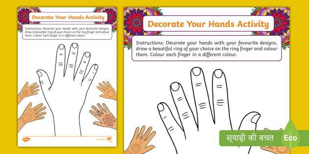 Decorate Your Hands (teacher made)