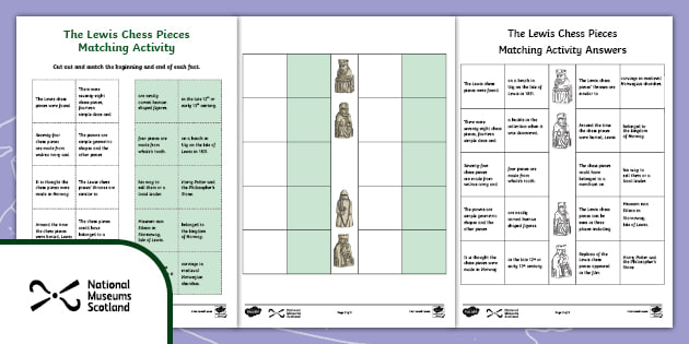 FREE! - The Lewis Chess Pieces Matching Activity
