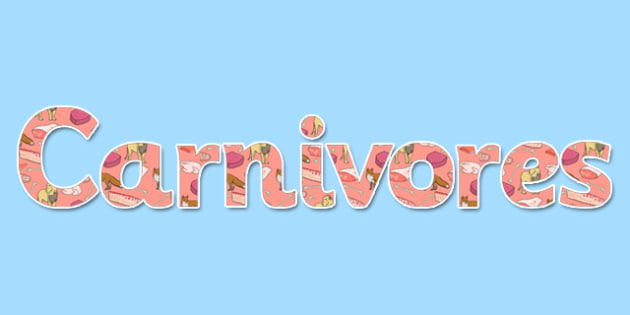 Carnivores Display Lettering