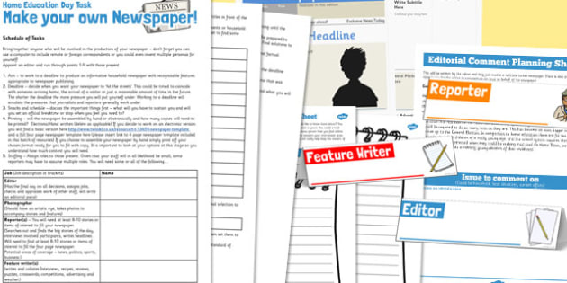 Make Your Own Newspaper Pack | Twinkl Resources