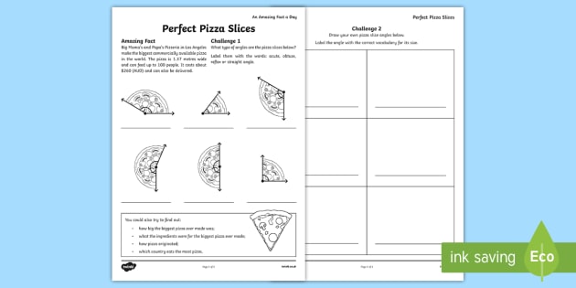 Perfect Pizza Slices Worksheet / Worksheet (teacher made)