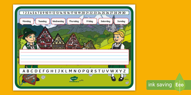 German Village Desk Mat