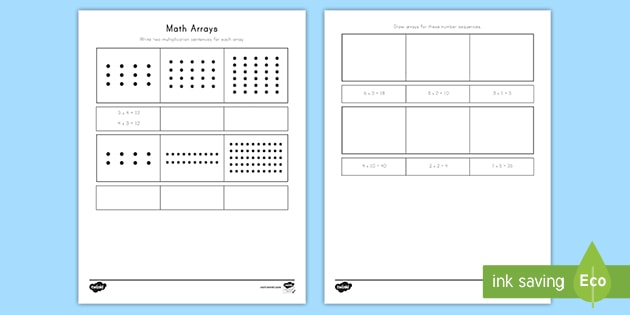 Math Arrays Activity (teacher made)