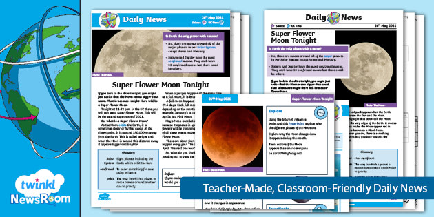 Super Flower Moon Reading Comprehension | Twinkl NewsRoom