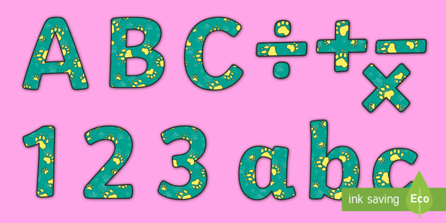 Paw Print Display Letter Templates (teacher made)