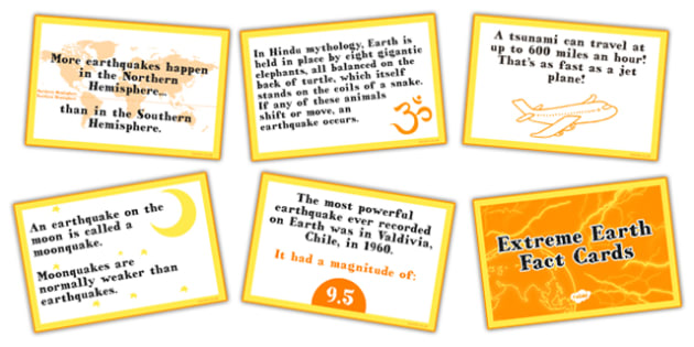 Extreme Earth Fact Cards (teacher made)