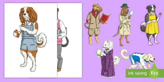 KS2 Totally Pawsome Reading Gang Dog Cut-Outs (teacher made)