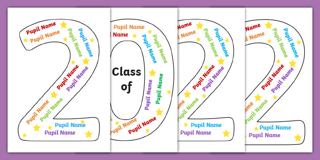 Class of 2022 Editable Name Posters