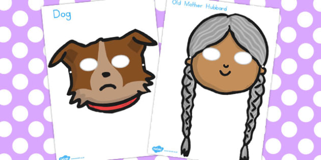 Old Mother Hubbard Role Play Masks (teacher made)