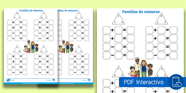 PDF Interactivo: Familias de números (teacher made)