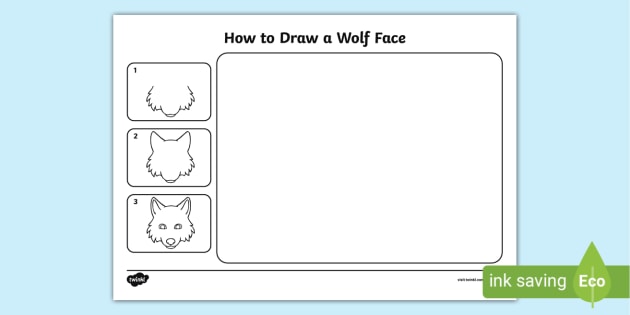 FREE! - How to Draw a Wolf Face for Beginners (teacher made)
