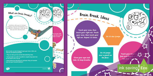 Brain Breaks Poster (teacher made)