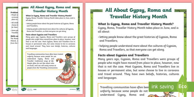 FREE! - KS2 Gypsy, Roma and Traveller History Month Differentiated Fact ...