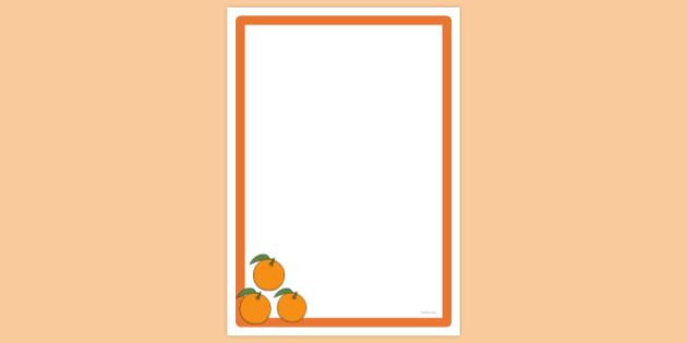FREE! - Oranges Page Border | Page Borders | Twinkl