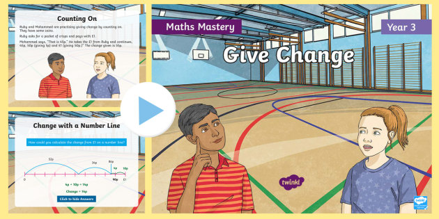 Year 3 Give Change Maths Mastery PowerPoint