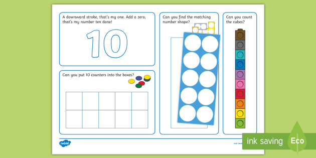 All About Number 10 Activity Mat (teacher made)